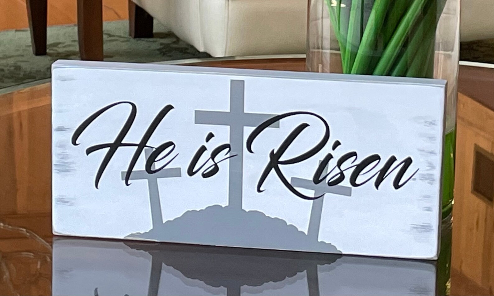 He is Risen Wood Painted Sign; Approx 6x12” on 1/2” Wood - Etsy