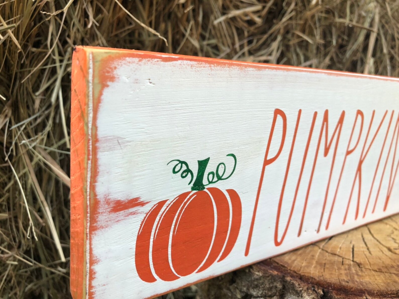 Pumpkin Patch Wood Sign, 3 1/2" X 14 1/2" on 1/2" Pine Wood - Etsy