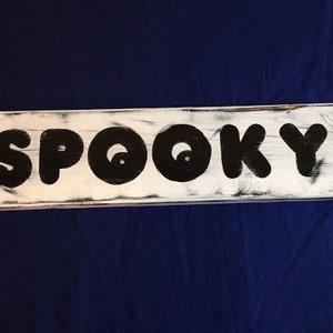 Halloween Wood Sign: Spooky - Etsy