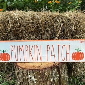 Pumpkin Patch Wood Sign, 3 1/2" X 14 1/2" on 1/2" Pine Wood - Etsy