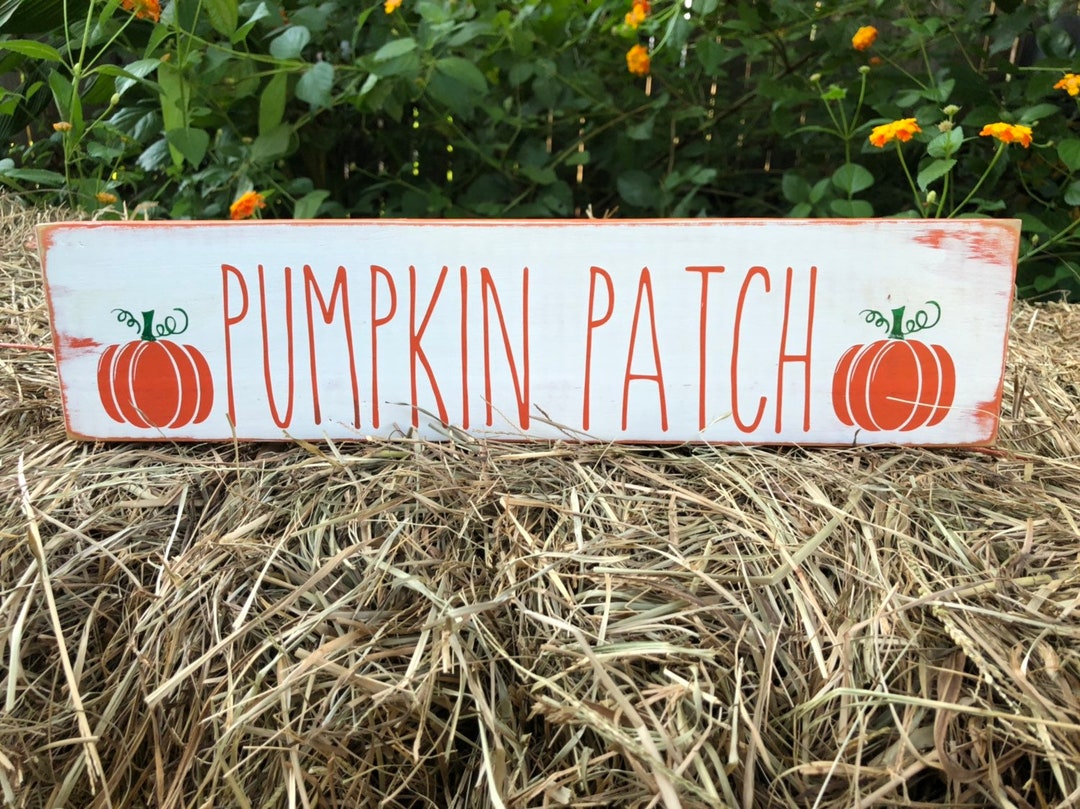 Pumpkin Patch Wood Sign, 3 1/2" X 14 1/2" on 1/2" Pine Wood - Etsy