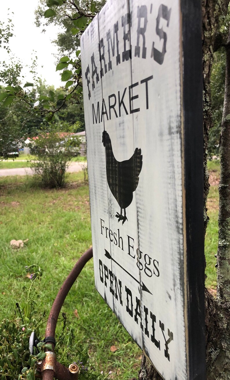 Farmers Market Rustic Pallet Wood Painted Sign Approx 10 - Etsy