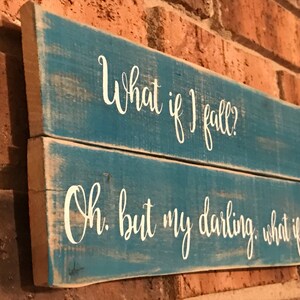 What If I Fall? Rustic Wood Pallet Sign - Etsy