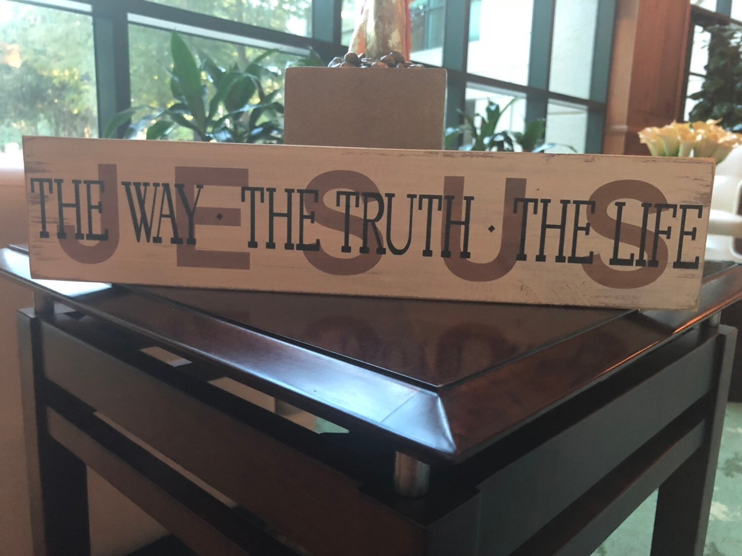 JESUS the Way the Truth the Life Wood Painted Sign - Etsy
