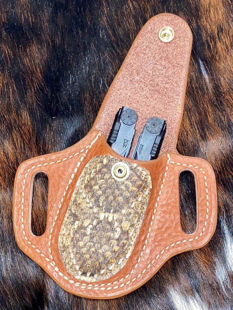 Large Multitool Sheath Pancake Style W Rattlesnake - Etsy