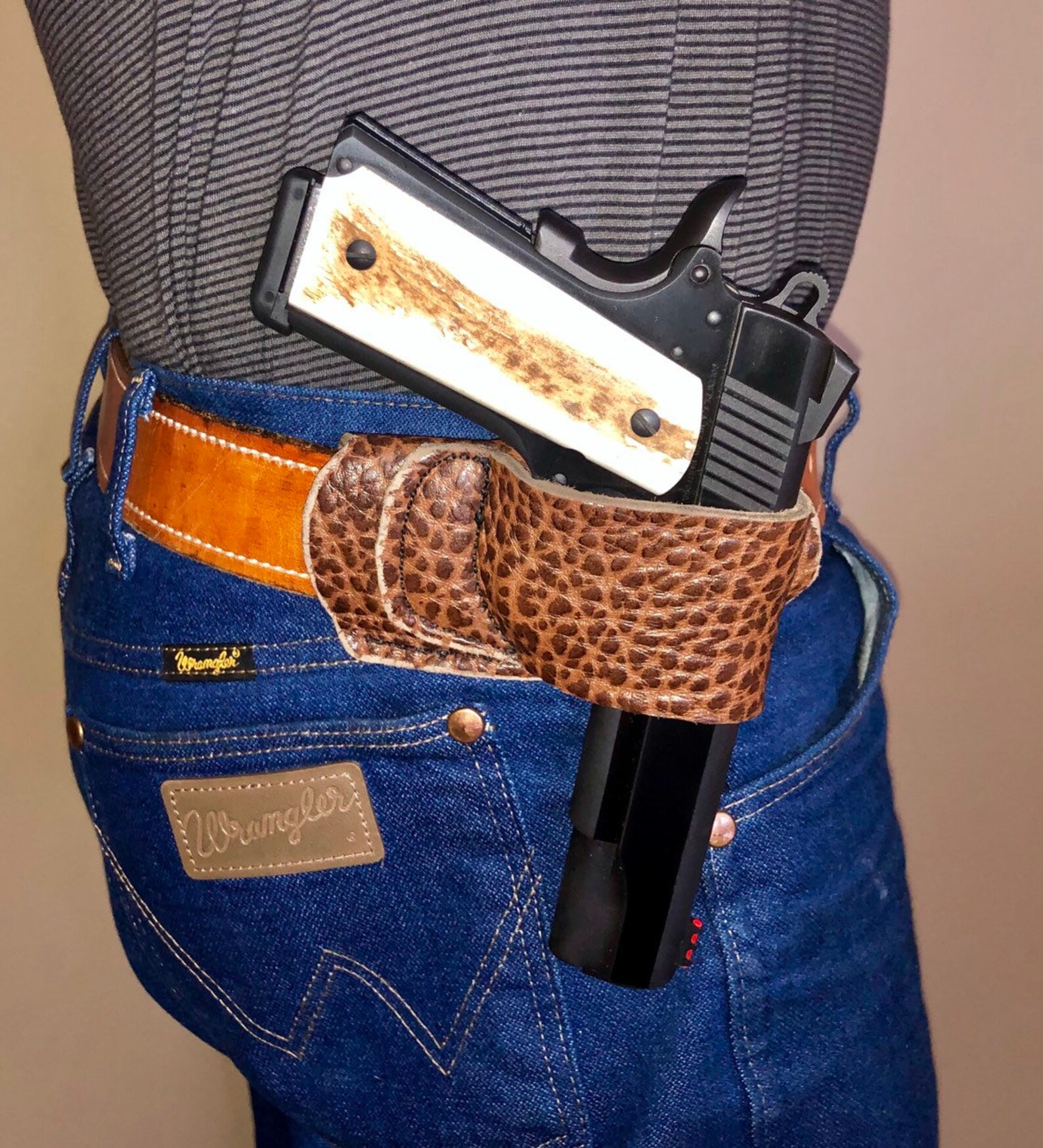 Yaqui Belt Slide 1911 45/10mm Holster RH | Etsy