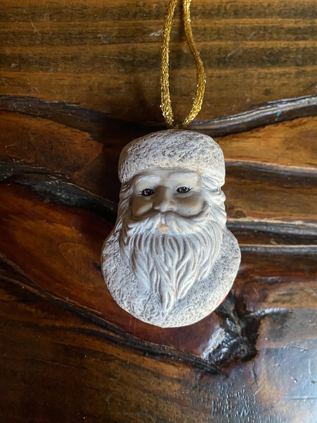 Ceramic Santa Head Ornament Vintage Classic Santa Claus 3” - Etsy