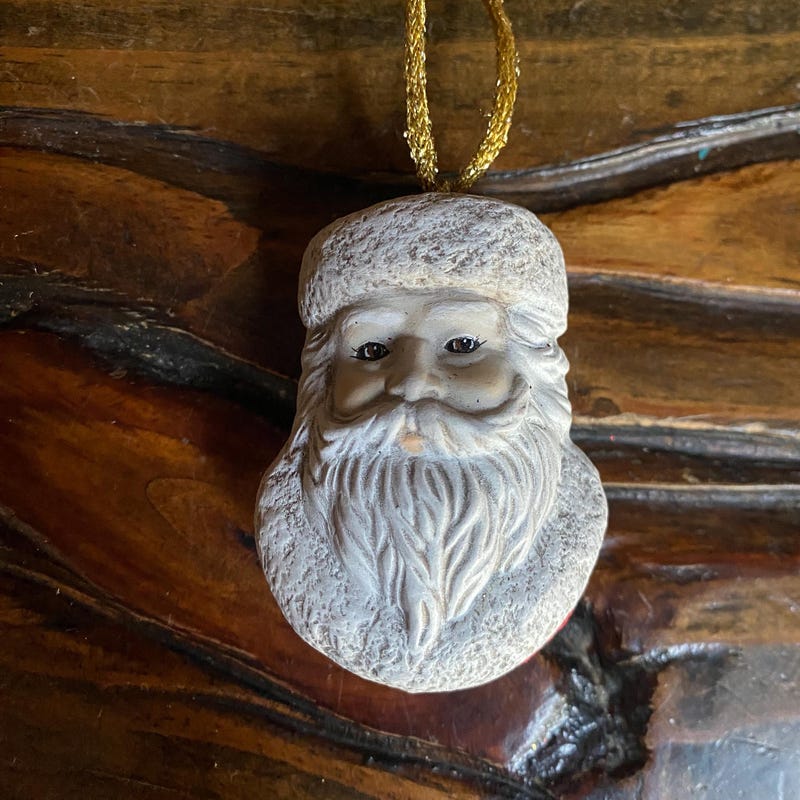 Santa Head Ornament - Etsy