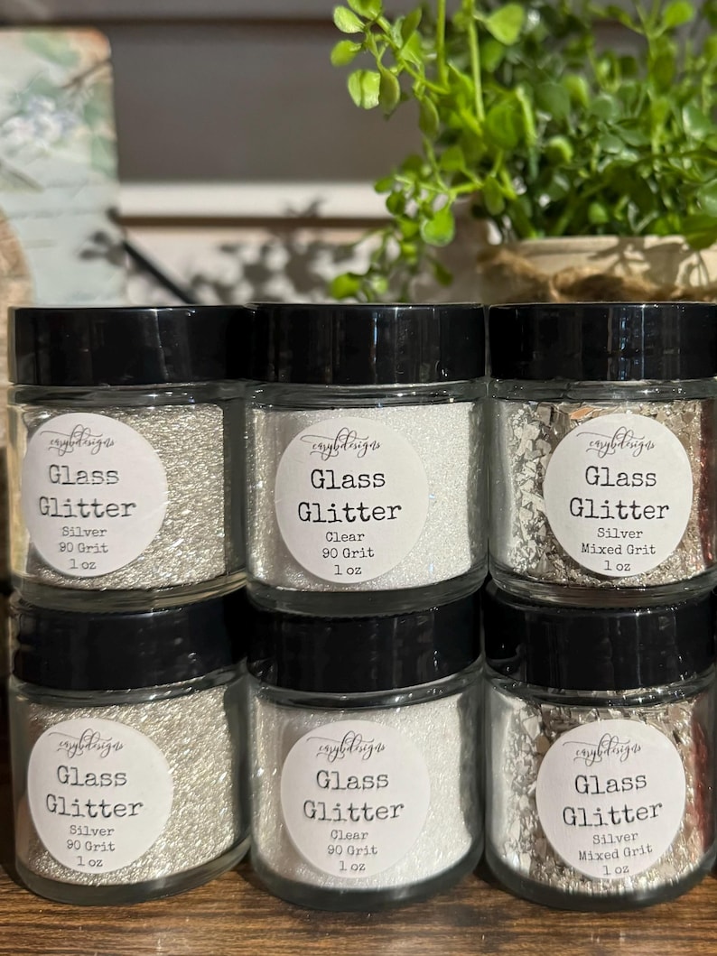 German Glass Glitter 90 Grit 25gr Jar - Assorted Colors - Etsy