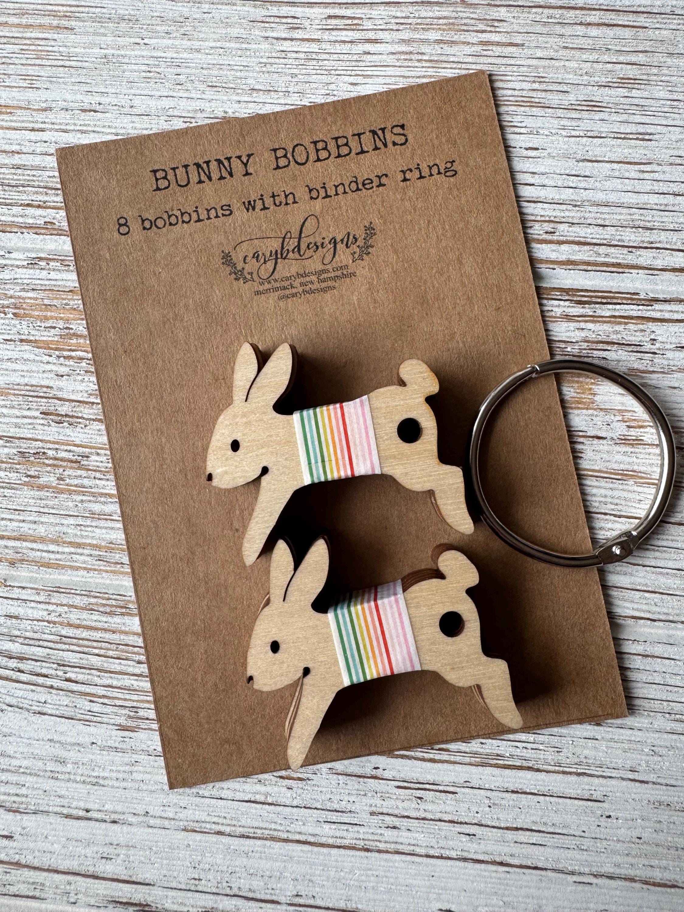 Bunny Rabbit Embroidery Floss Bobbin Gift for Stitchers Thread Winder ...