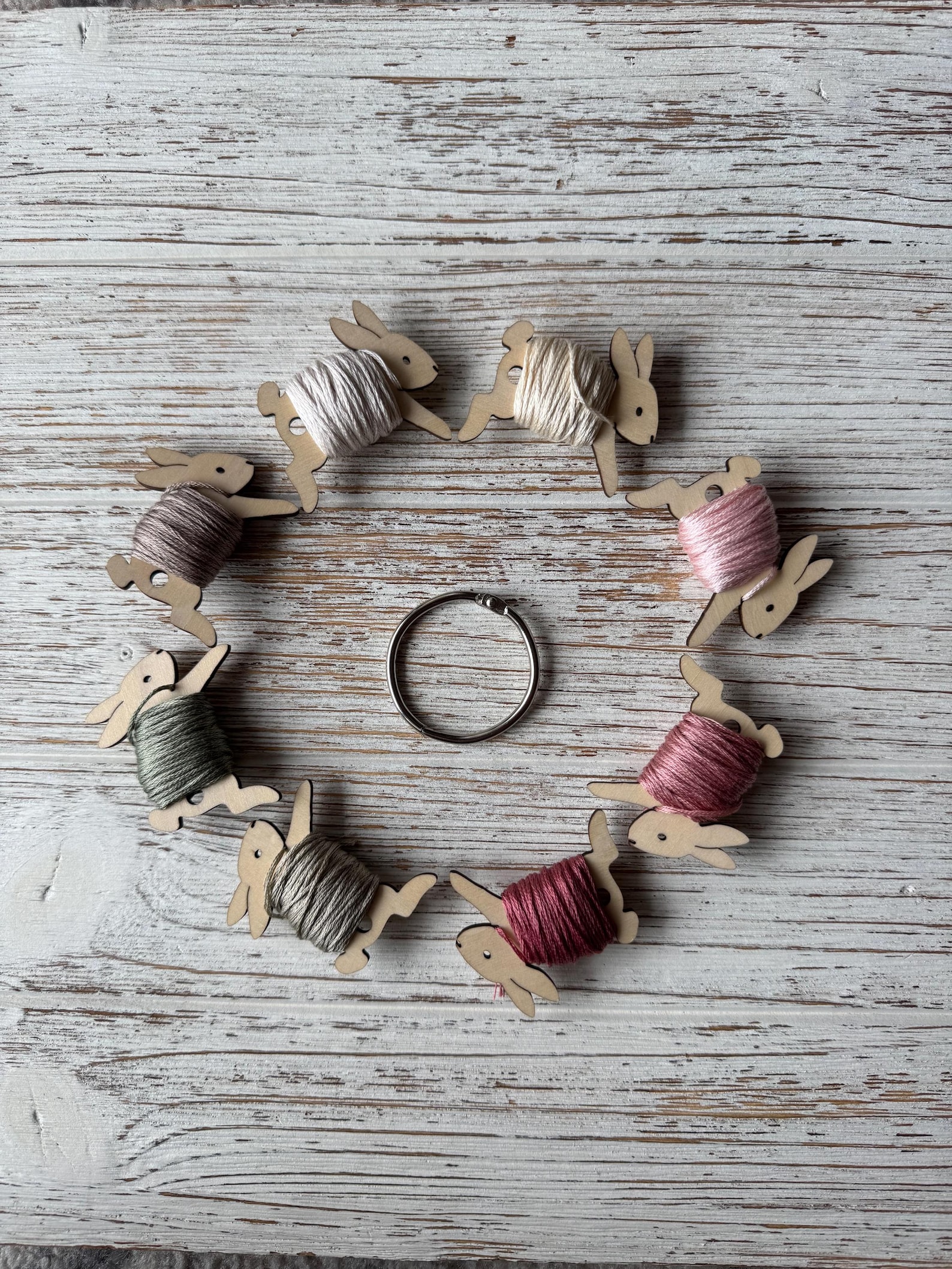 Bunny Rabbit Embroidery Floss Bobbin Gift for Stitchers Thread Winder ...