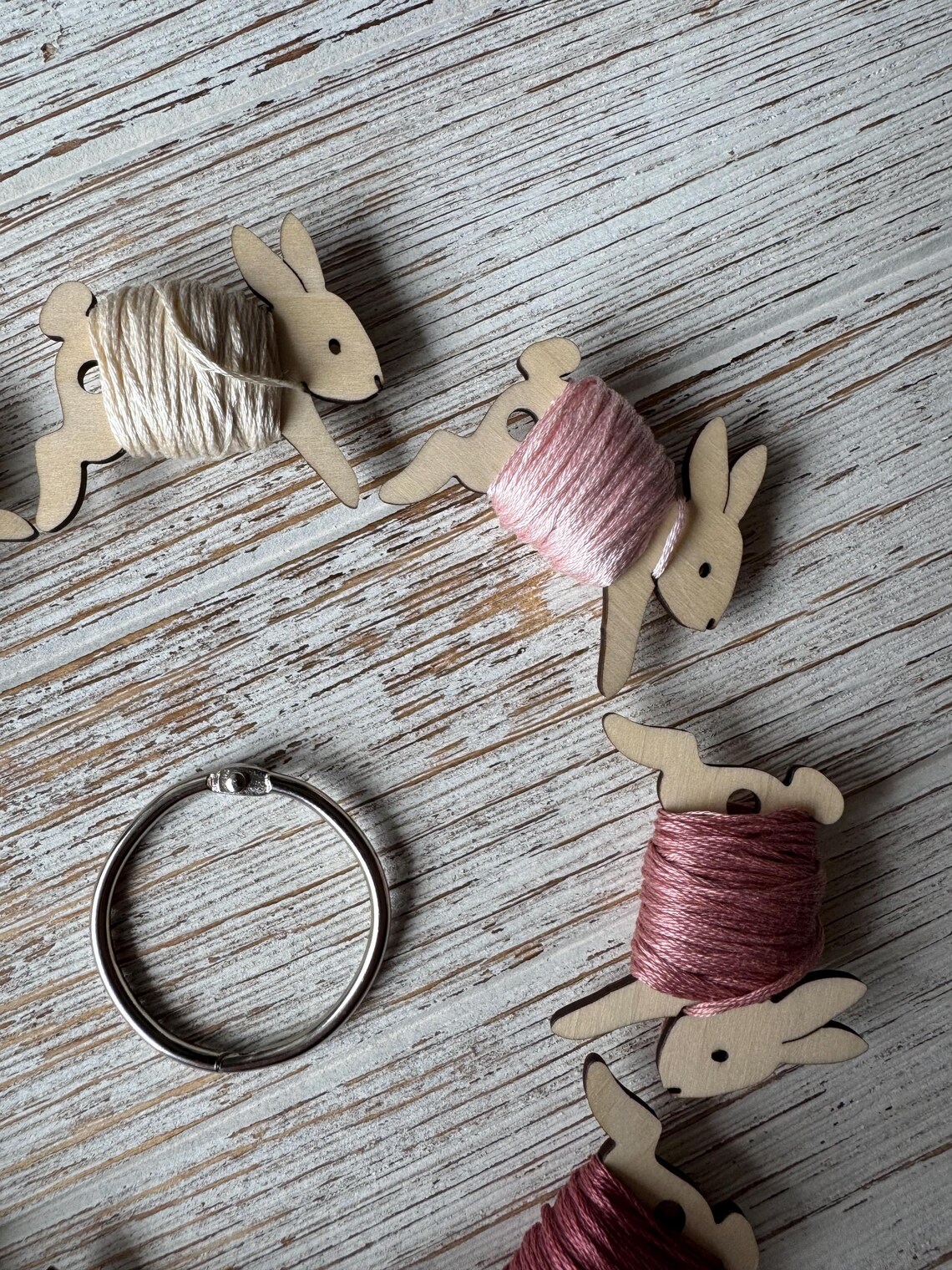Bunny Rabbit Embroidery Floss Bobbin Gift for Stitchers Thread Winder ...