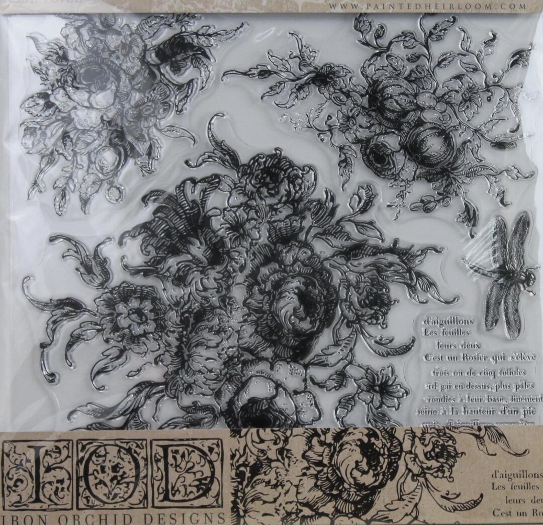Rose Toile - IOD Decor Stamp - Etsy