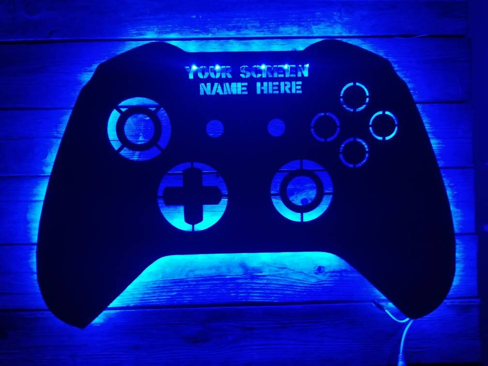 XBOX Inspired Game Controller Back Lit Sign Personalized - Etsy