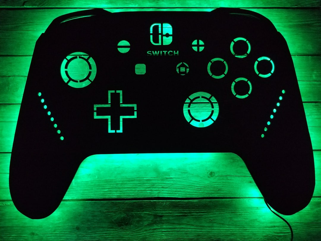 Nintendo Switch Pro Game Controller, Back Lit Sign, Game Room Decor ...