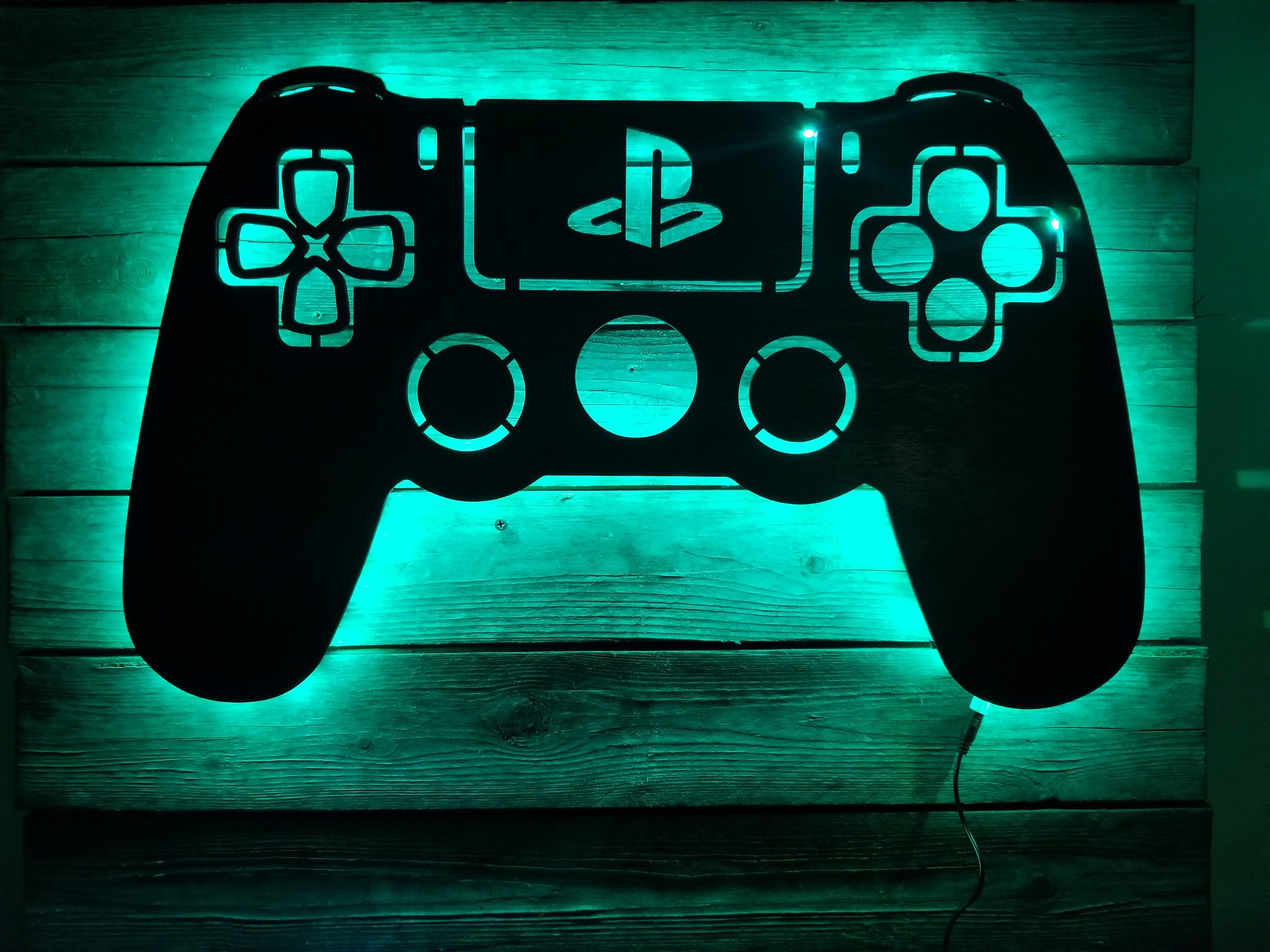 Playstation 4 Game Controller Backlit Sign Wall Art Video Game Art Gamer Gift Room Decor PS1 PSX Ps2 Ps3 Ps4 Rgb Color Changing Led Etsy UK