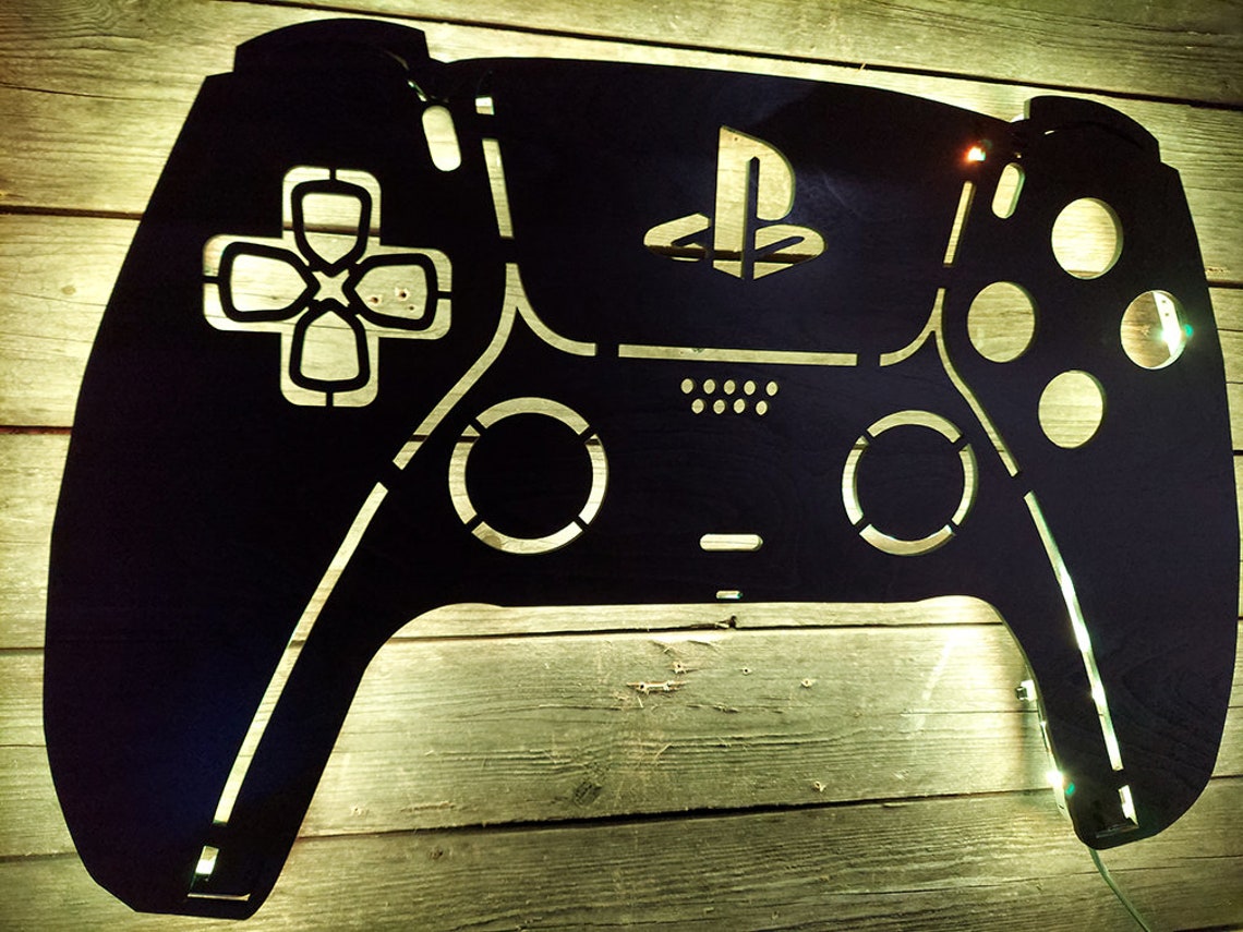 Playstation 5 Game Controller Backlit Sign Wall Art Video | Etsy