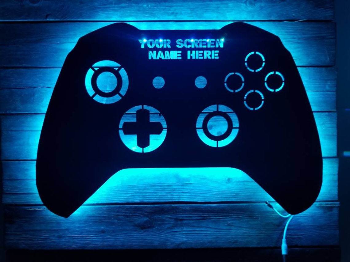 XXL Sized Led XBOX Game Controller Back Lit Sign Game Room | Etsy