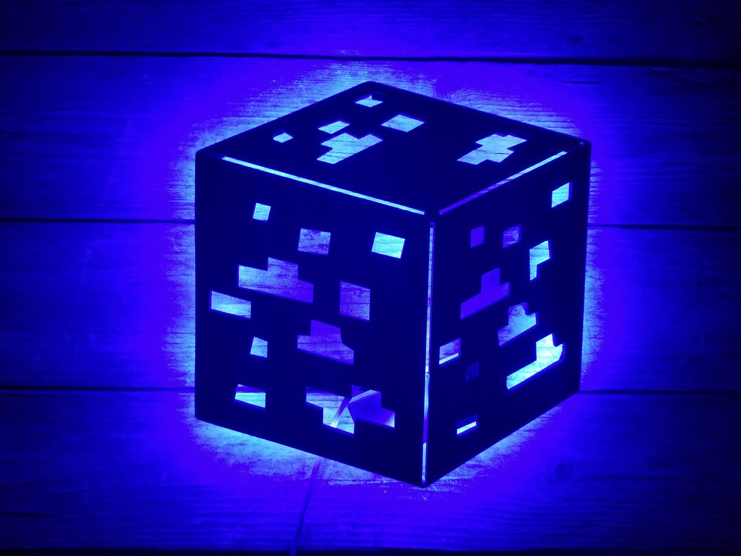 Minecraft Diamond Ore Wall Night Light, Wall Art, Mine Craft Video Game ...