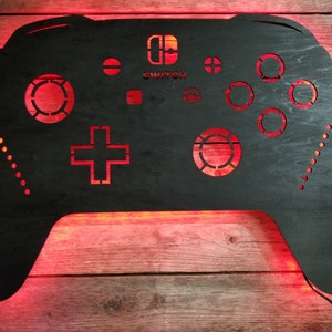 Nintendo Switch Pro Game Controller, Back Lit Sign, Game Room Decor ...