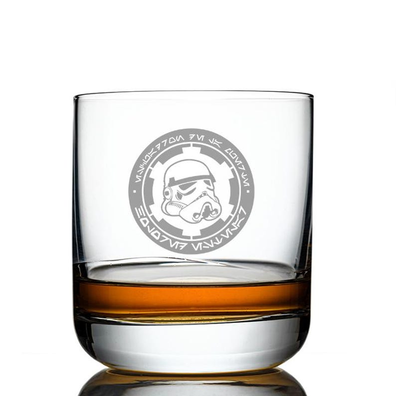 Stormtrooper Whiskey Glass, Imperial Logo Bourbon Glass, Star Wars Gift ...