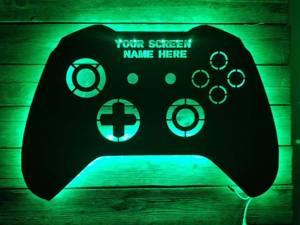 XBOX Inspired Game Controller Back Lit Sign Personalized - Etsy