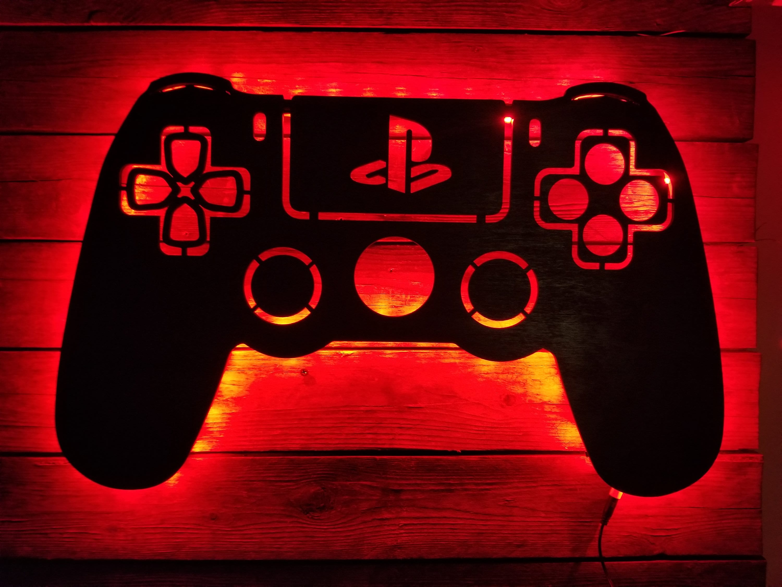 XXL sized Playstation 4 Game Controller Backlit sign Wall | Etsy