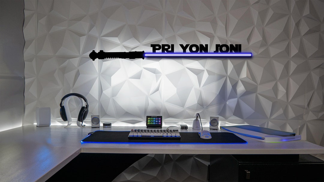 Lightsaber Sign With Custom Name & Neon Light Star Wars Darth Vader Obi ...