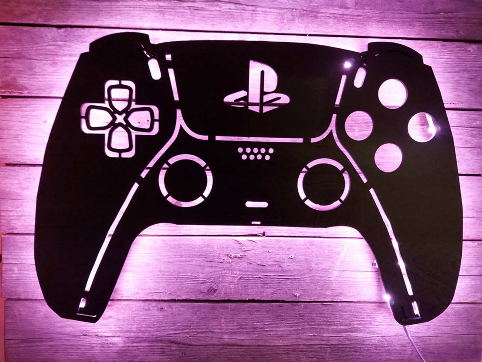 Playstation 5 Game Controller Backlit Sign, Wall Art, Video Game Art ...