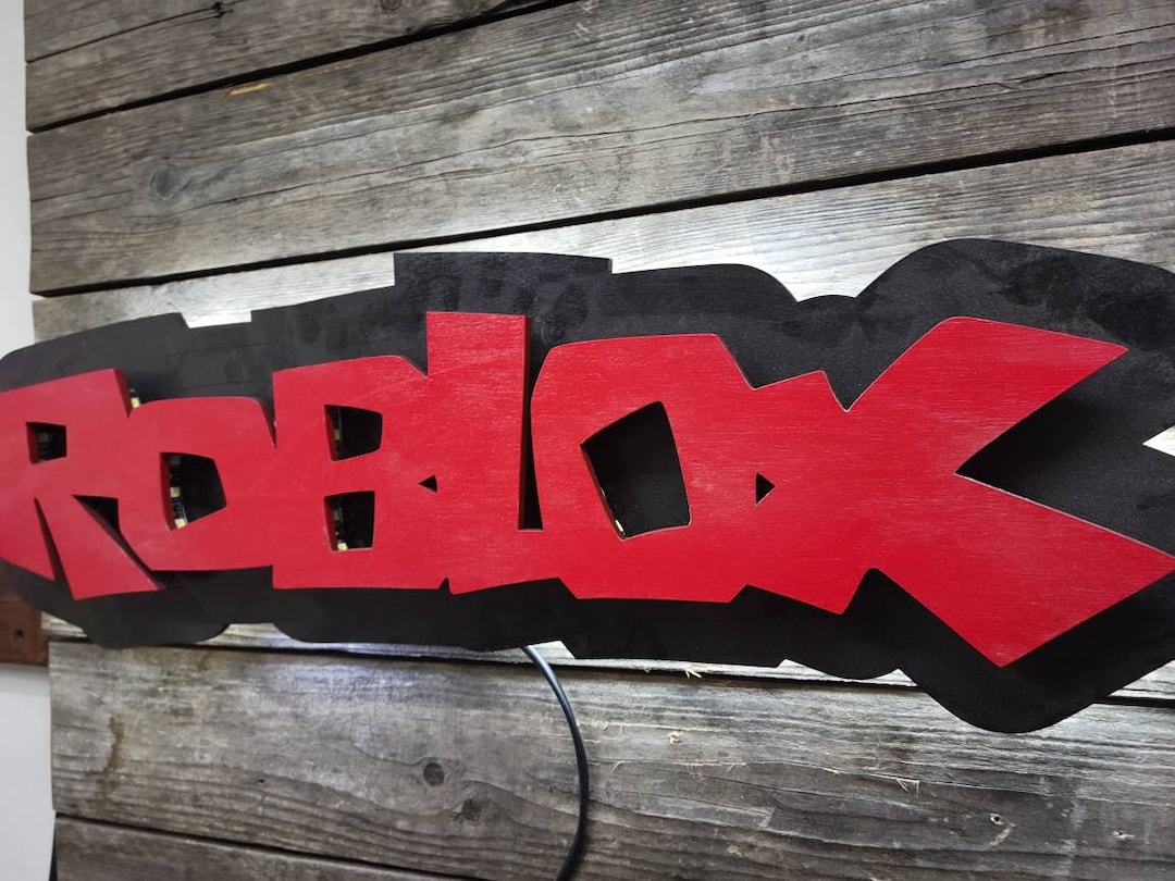 Roblox 2 Gaming LED Sign, Video Game Art, Game Room Décor, Mancave ...