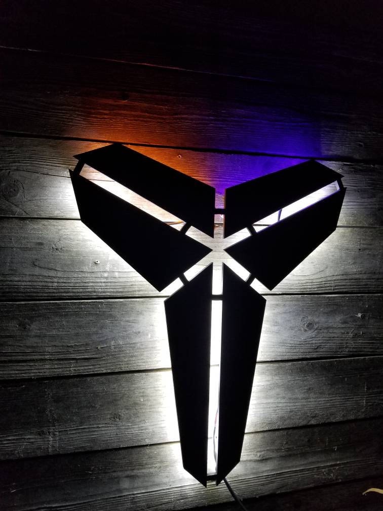 Kobe Bryant Black Mamba LED Wall Art, Game Room Decor - Etsy