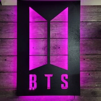 Custom K-pop Name Neon Sign, Custom BTS Neon Sign, Kpop Icon Neon Sign ...