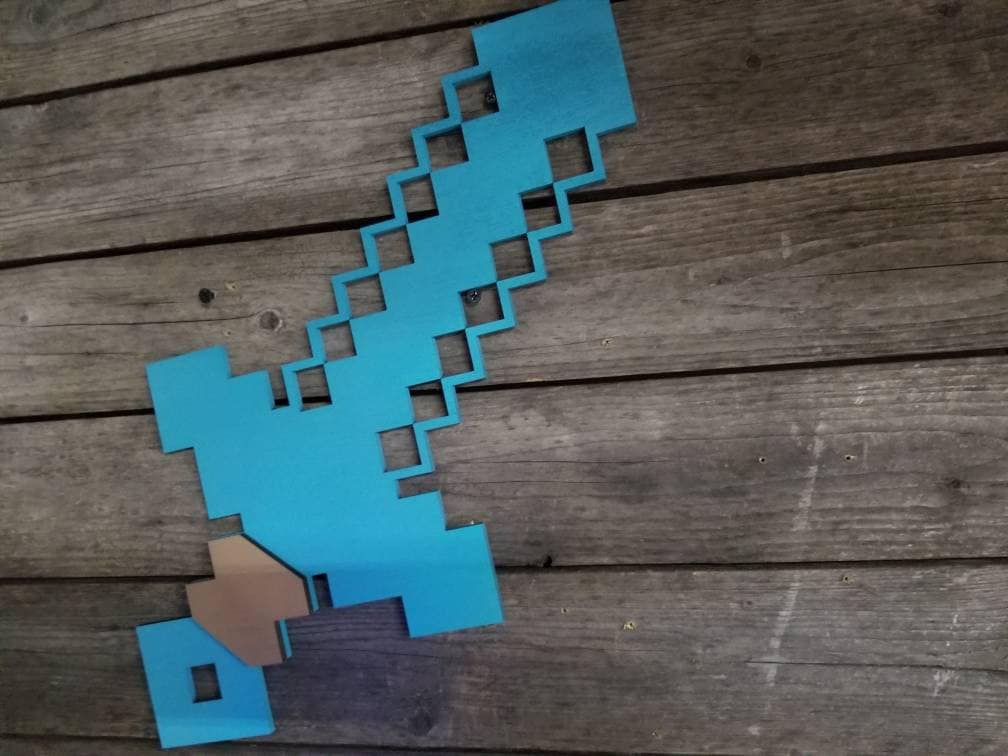 Minecraft Sword. Mine Craft Inspired Prop. for Your Game Room - Etsy UK