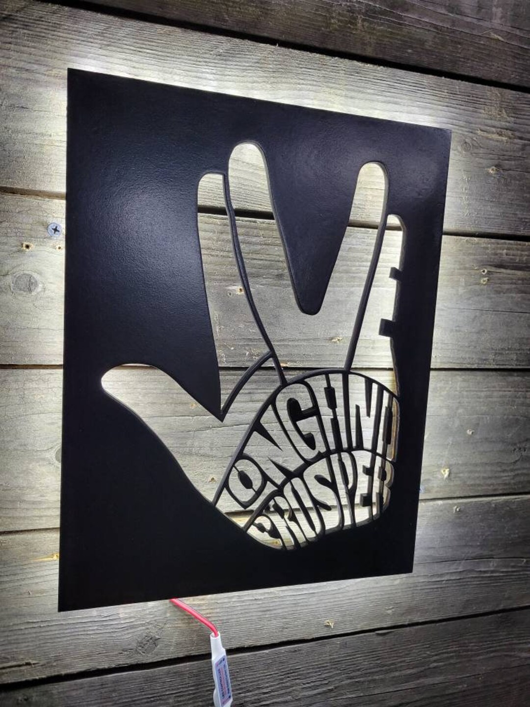 Live Long and Prosper, Spock, Star Trek, Starfleet Insignia Logo. LED ...