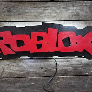 Roblox 2 Gaming LED Sign, Video Game Art, Game Room Décor, Mancave ...