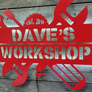 Auto Shop Garage Workshop Sign. Custom Name / Company Name LED Lit Wall ...