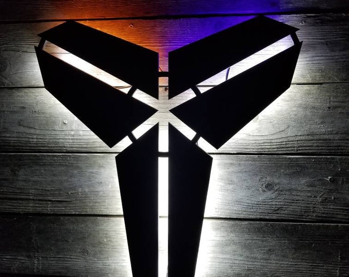 Kobe Bryant Black Mamba LED Wall Art, Game Room Decor - Etsy