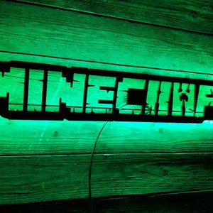 Minecraft Inspired Wall Art, Mine Craft Video Game Art, Game Room Decor ...