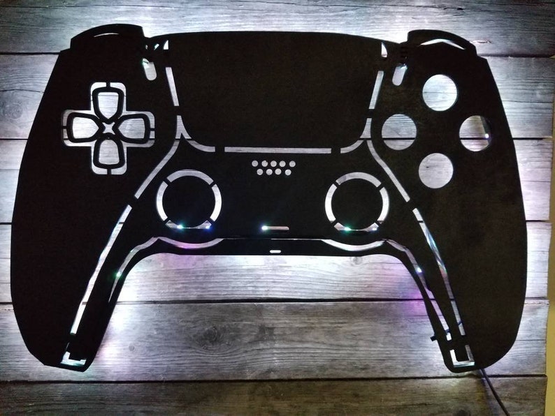 Playstation 5 Game Controller Backlit sign Wall Art Video | Etsy