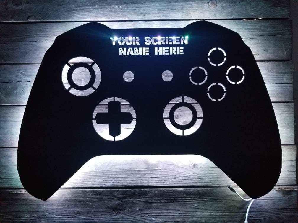 XBOX Inspired Game Controller Back Lit Sign Personalized - Etsy