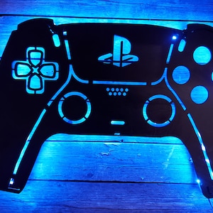 Playstation 5 Game Controller Backlit Sign, Wall Art, Video Game Art ...