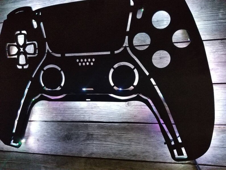 Playstation 5 Game Controller Backlit sign Wall Art Video | Etsy