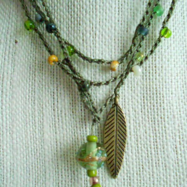 Crochet Wrap Necklace - Etsy