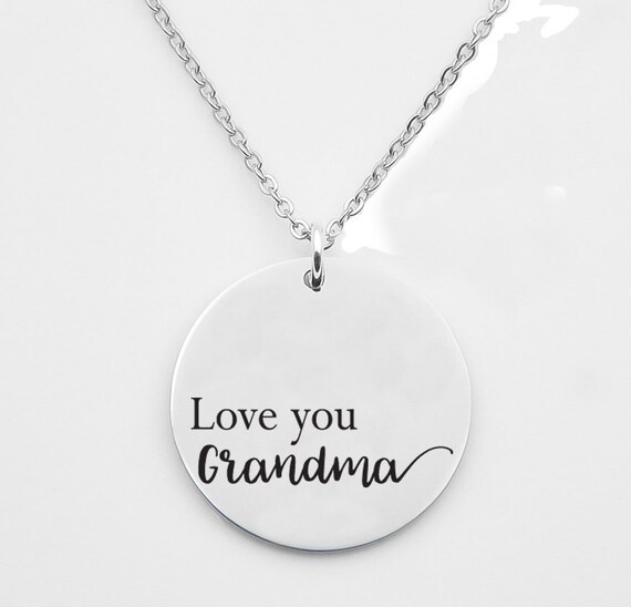 I Love You Grandma Necklace Gift for Mom Mothers Necklace Christmas Gift for Mom Love Custom Necklace Engraved Necklace Nana Grandma Etsy UK