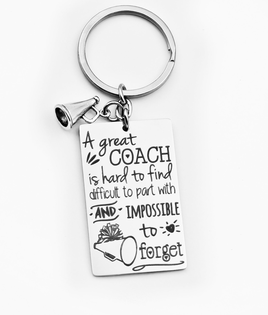 Cheer Coach Key Chain, Gift for Cheer Coach, Cheerleading Coach, Thank ...