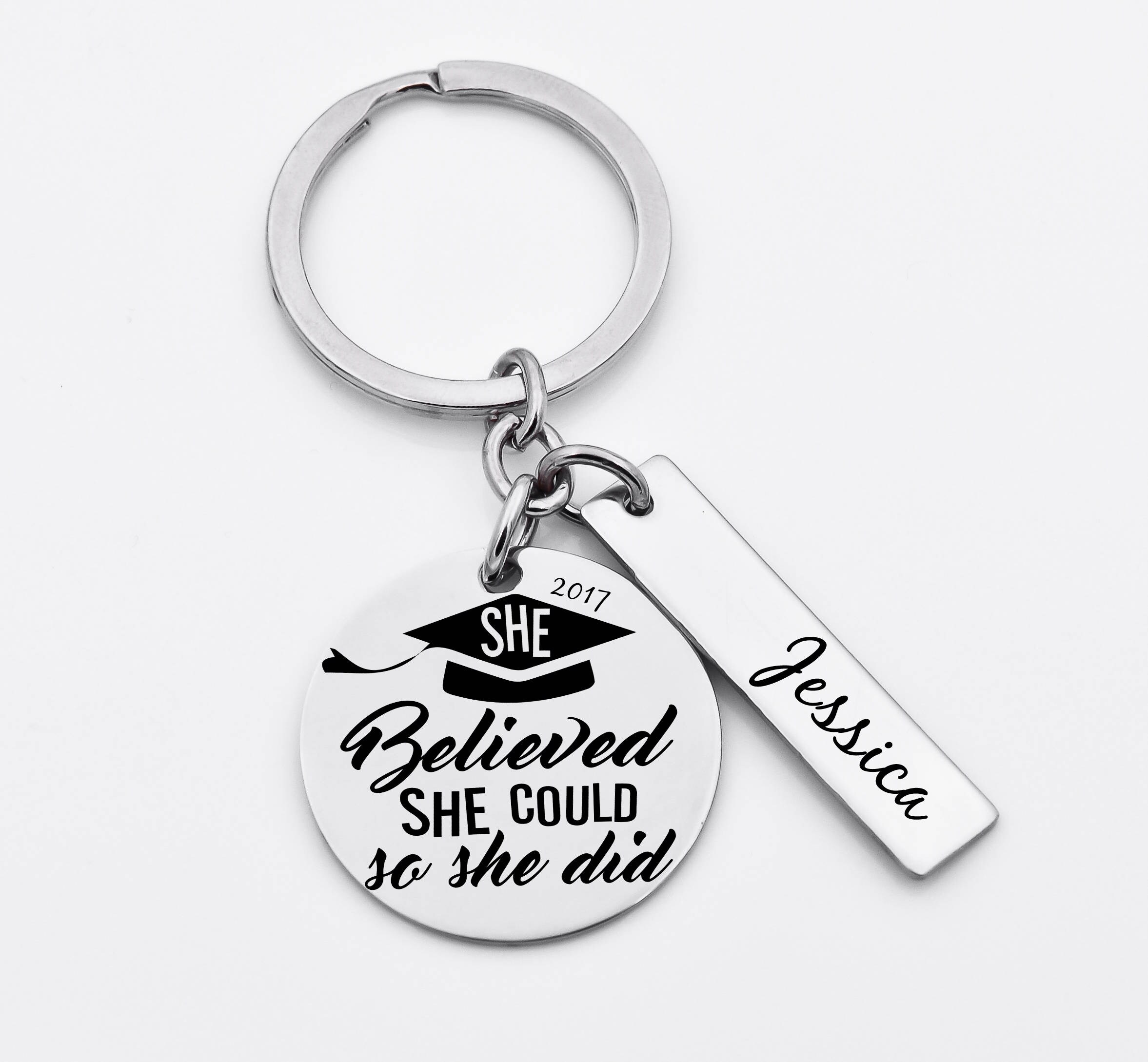 Graduation Inspired Key Chain Stainless Steel Key Chain | Etsy