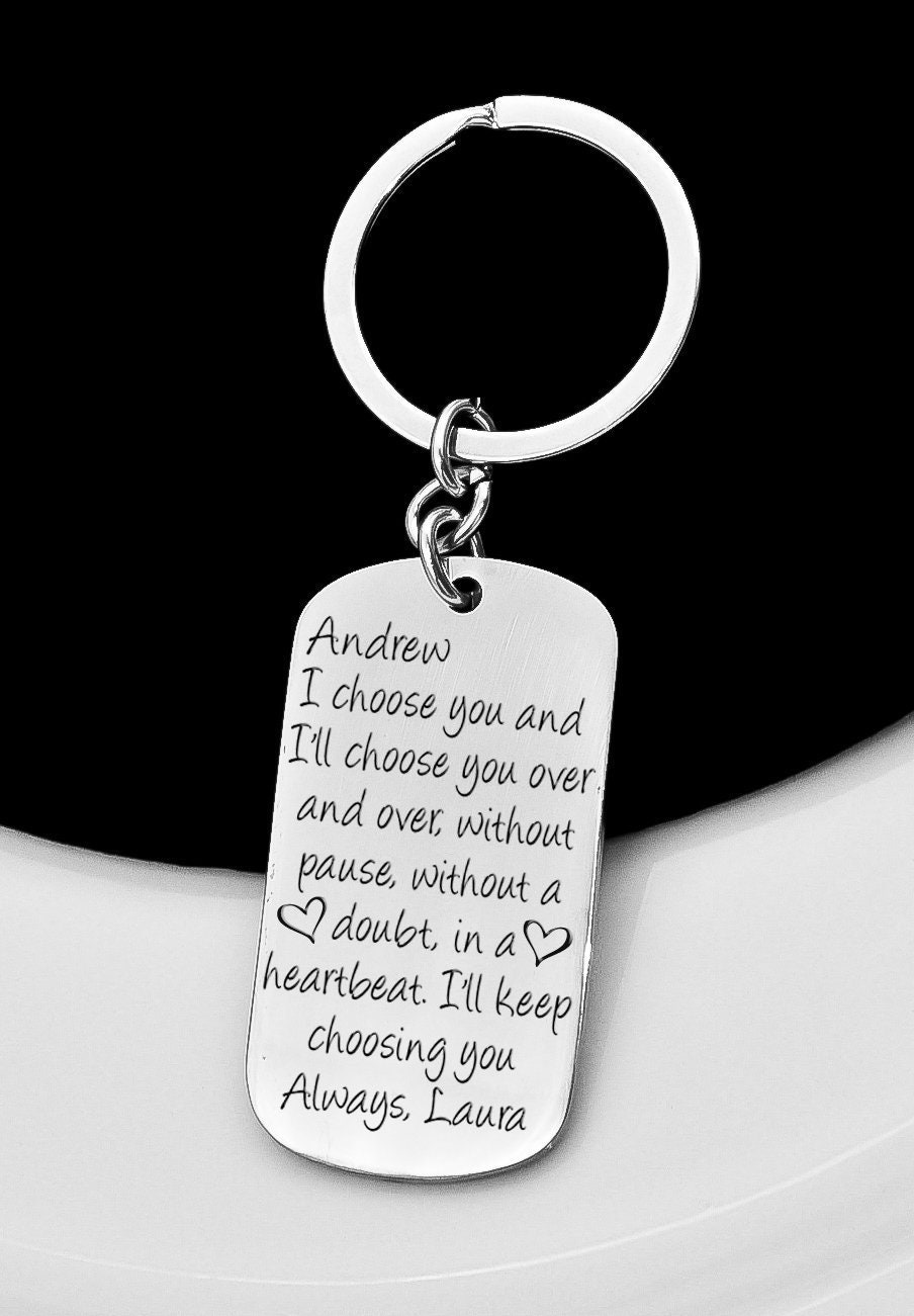High Quality Keychain, I Choose You Key Chain, Anniversary Key Chain ...