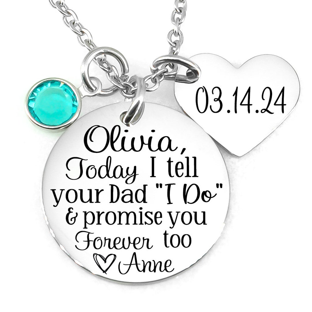 Custom Necklace, Gift for Step Daughter, Today I Tell Your Dad, Mom I ...