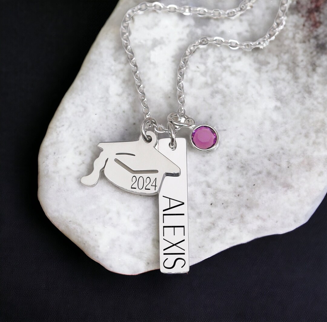 Custom Graduation Necklace for Graduate, Graduation Gift, School Grad ...