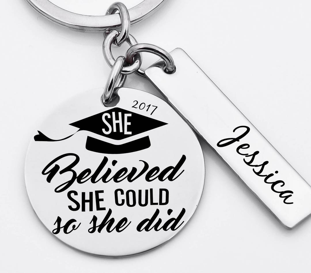 Graduation Inspired Key Chain, Stainless Steel Key Chain, Personalized ...